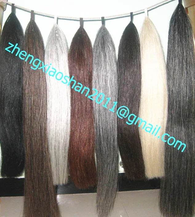 80-85CM Natural Loop Horse Hair Tail Extensions and 170g-510g Horse ...
