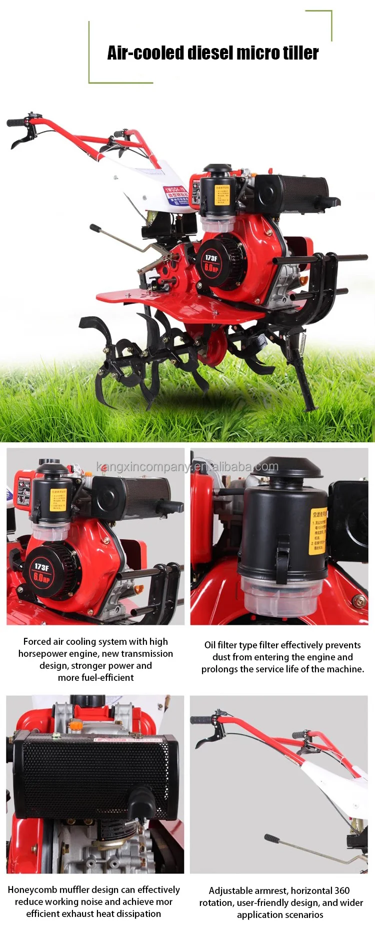 High Quality Cultivator 7.5hp Four-stroke Hand Held Gasoline Power ...