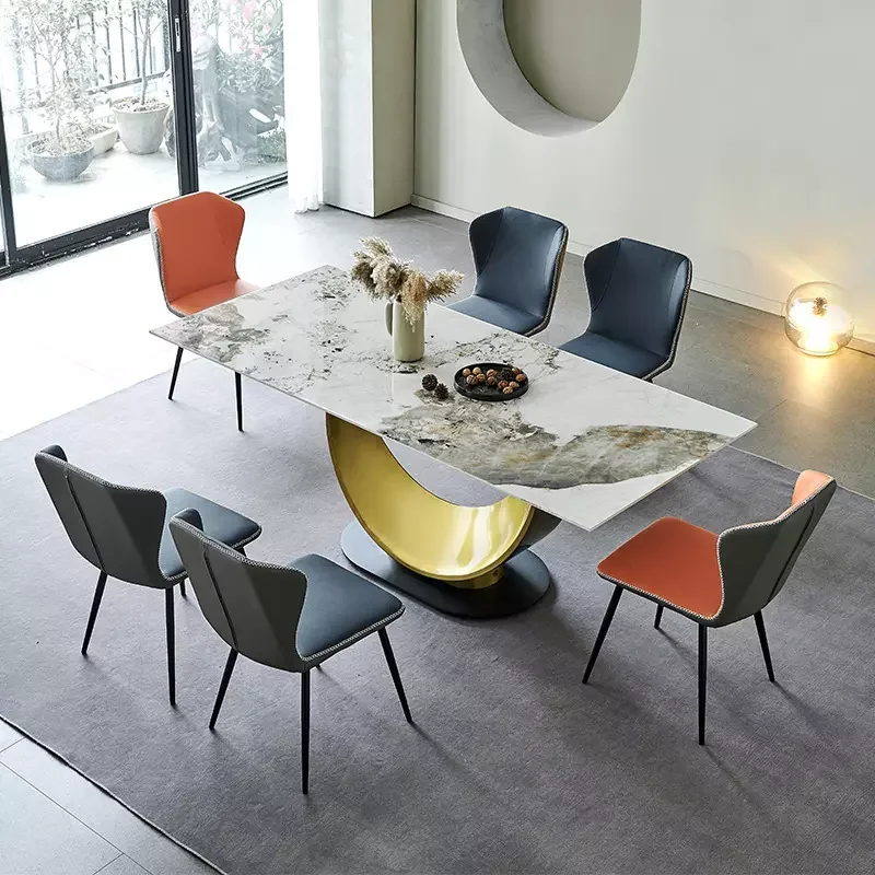 8 Seater Dining Table With Chairs Marble Dining Table Luxury Dining ...