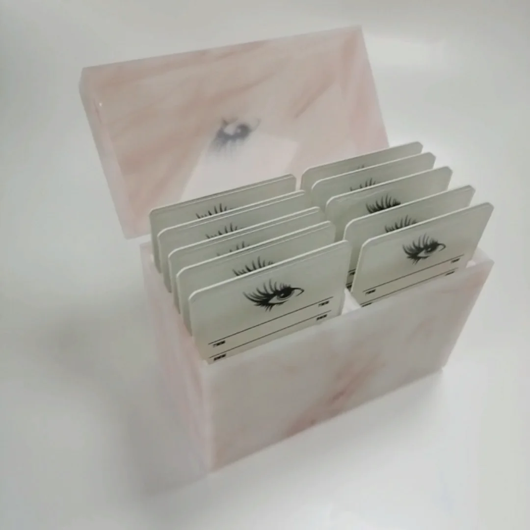 Clear Acrylic Eyelash Storage Case With Front Cover Eyelash Extensions ...