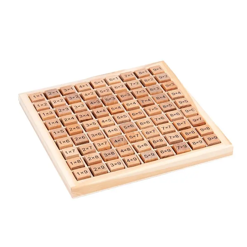 A470 Wooden Ninety-nine Multiplication Table Building Blocks For ...