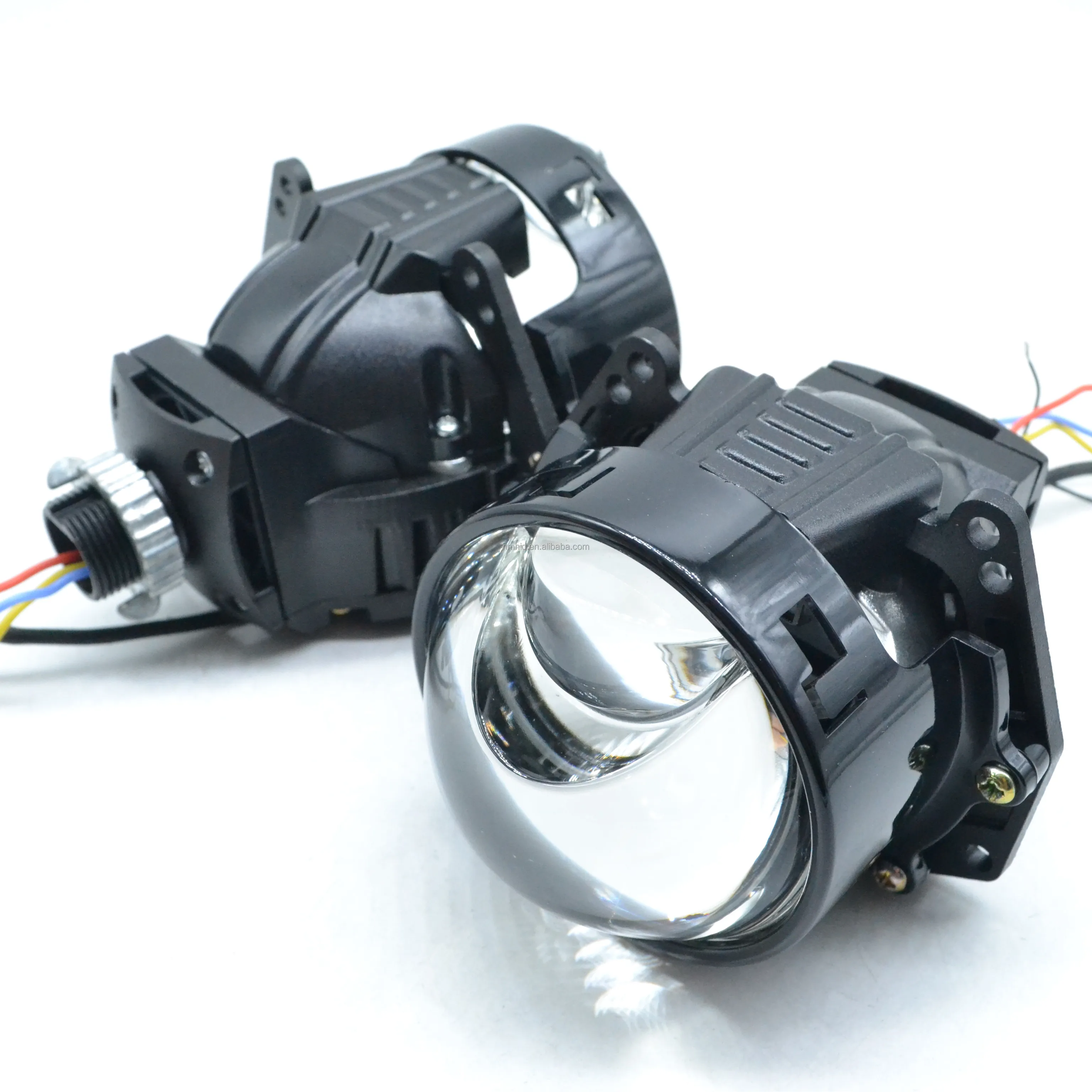 Car Headlights Retrofit Double Reflector 55w 3inch Bi-led Projector ...