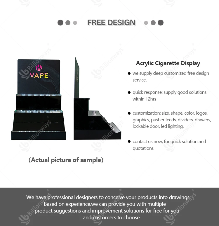 Customized Led Lights Counter Cigarette Counter Display Stand Cabinet ...