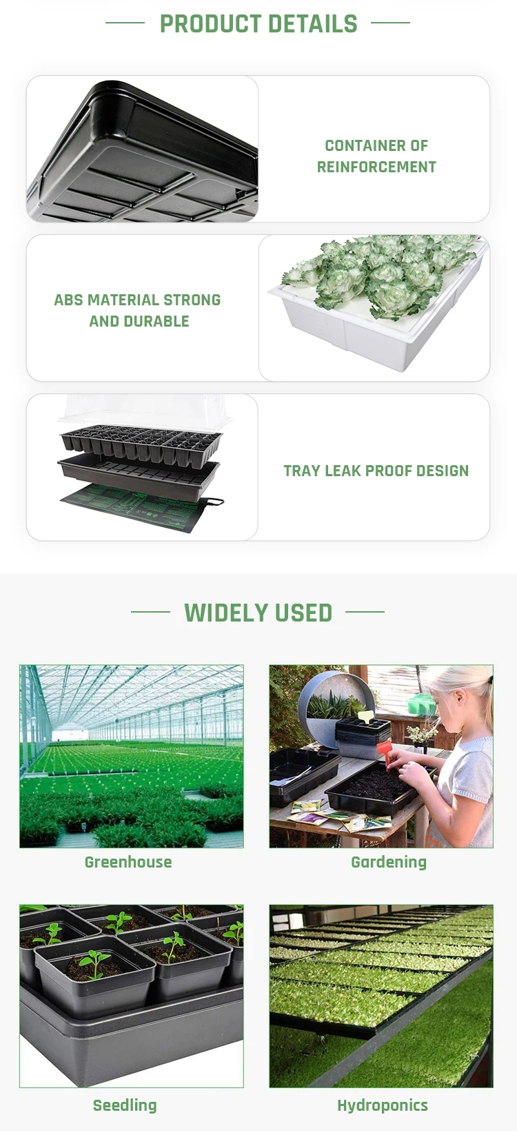 Plant Seed Hydroponic System Factory Vacuum Forming Plastic Hydroponic ...