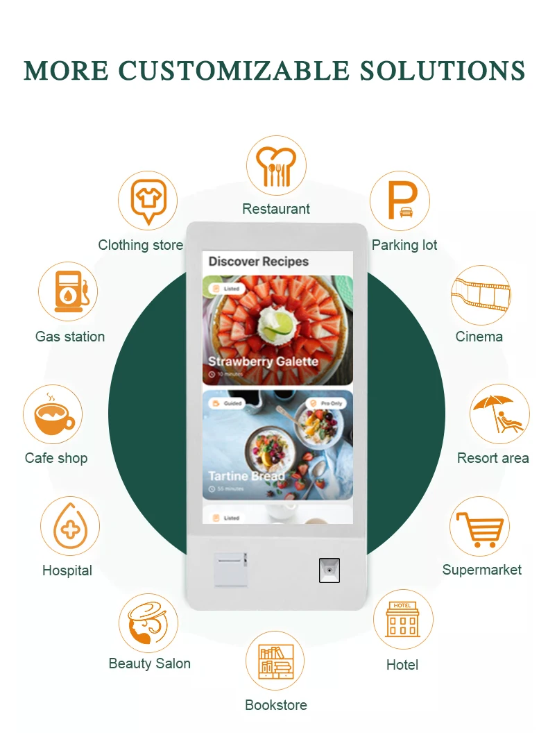 Self Ordering Touch Screen Freestanding Payment Interactive Self ...