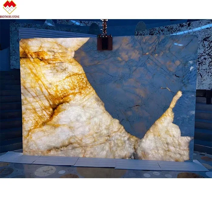 Backlit Patagoina Onyx Stone Translucent Pandora Crystal White Onyx ...