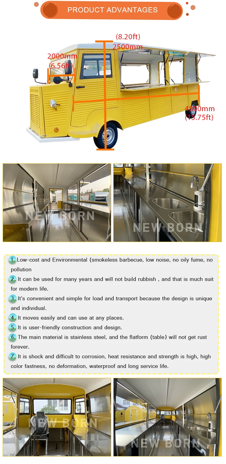 New Born Snack Mobile Food Truck Winery Restaurant Bakery Hot Dog ...