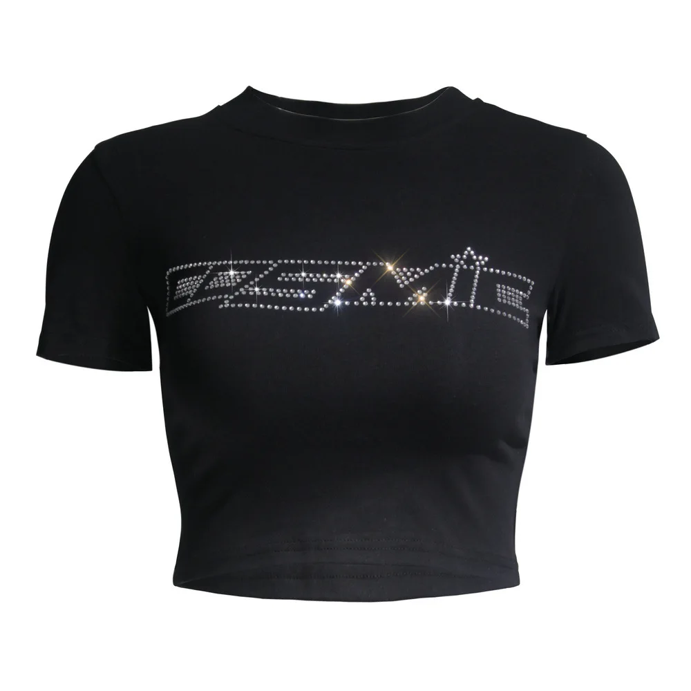 Shop Our Low MOQ Custom Bling Cropped Tops with Rhinestones