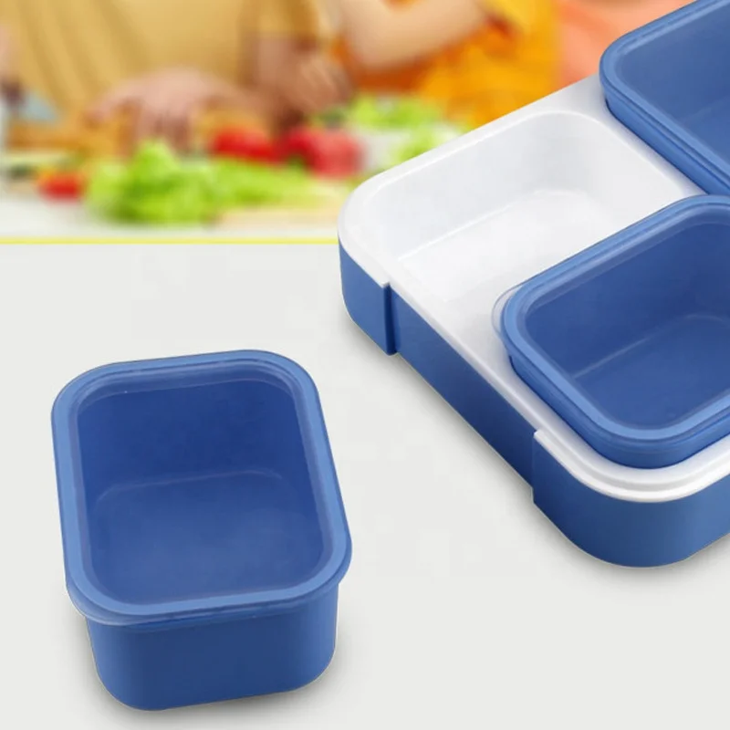 Food Grade Double Wall Pp Plastic Square Airtight Lock Food Lunch Box ...