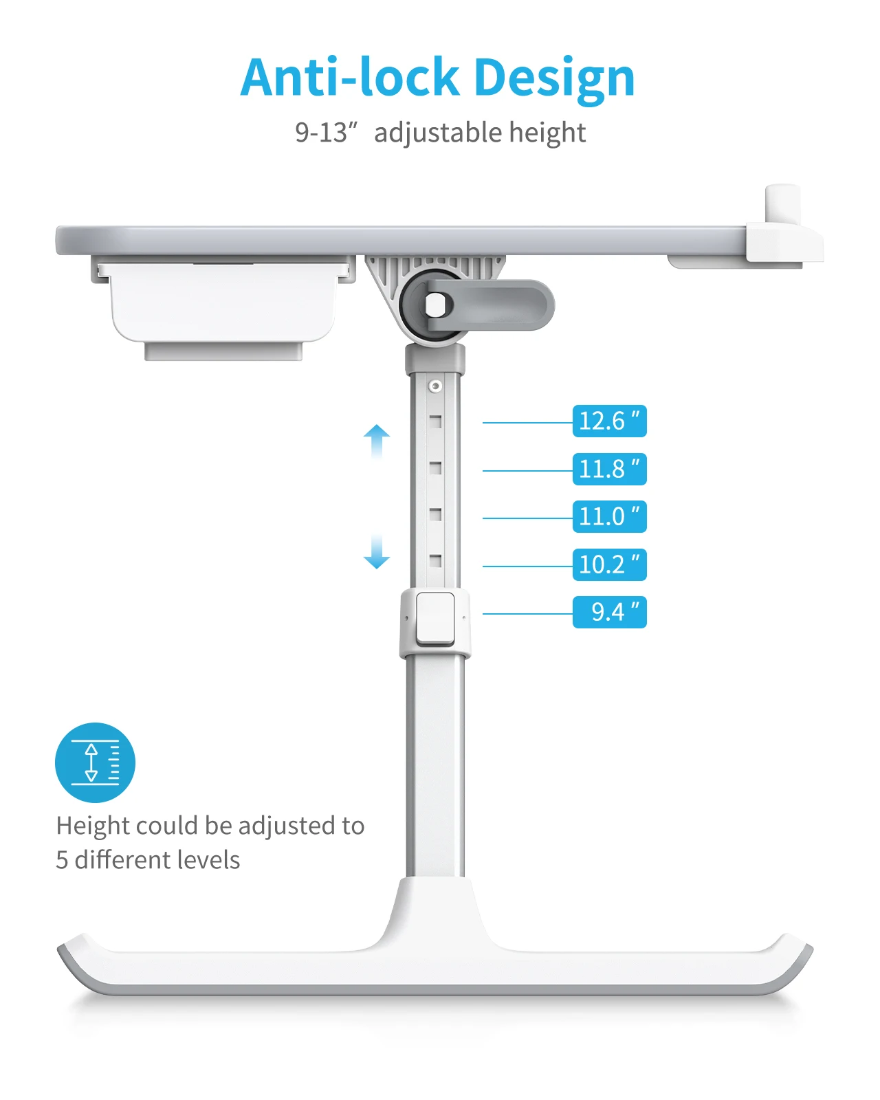 Adjustable Laptop Tray Table - Lap Desk Fits Up To 17-inch Laptop ...