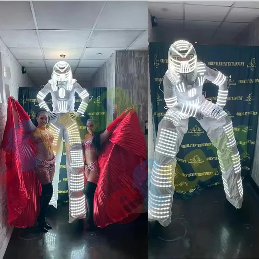 Night Club Carnival Rave Stage Party Wear LED Robot Suit Glowing ...