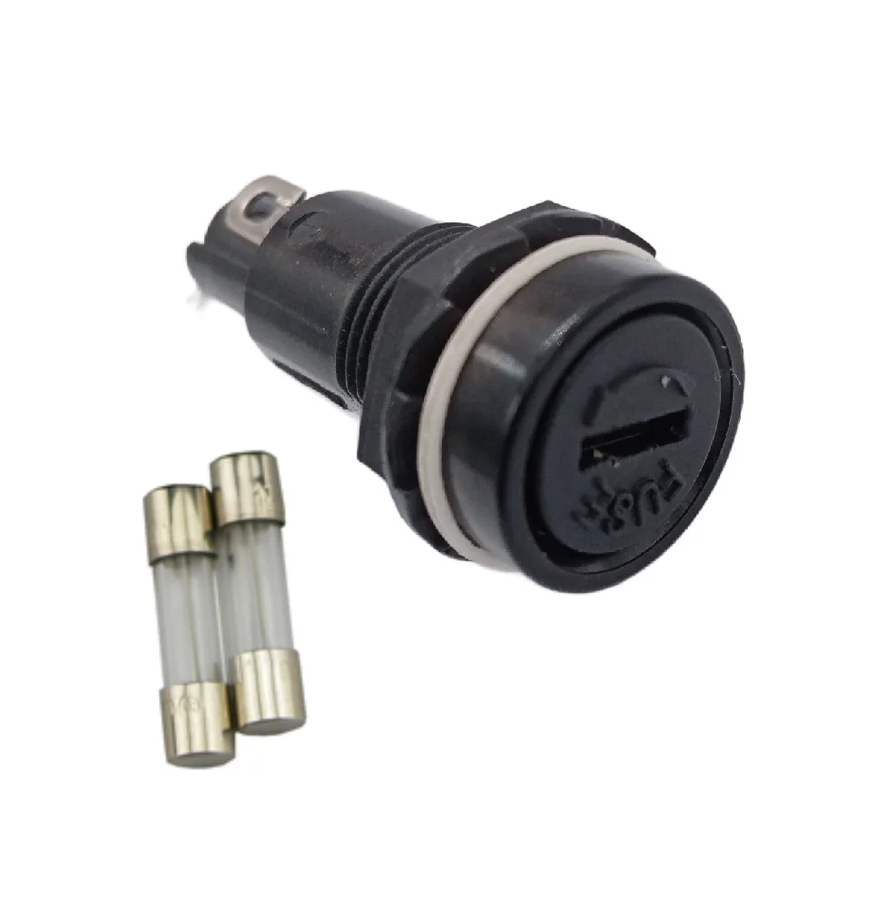 R3-11 Panel Mount Chassis Fuse Holder for 5x20mm Glass Fuses 10A 250V ...