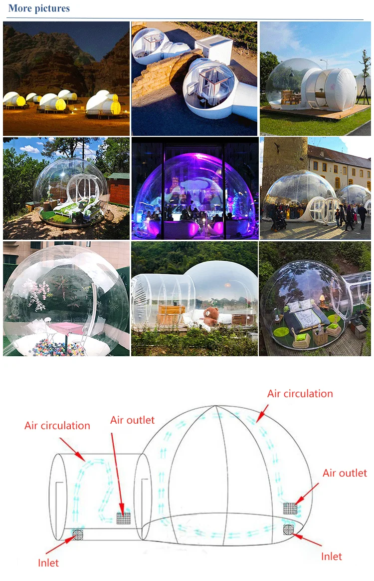 Inflatable Bubble Tent - Durable, Clear, and Spacious
