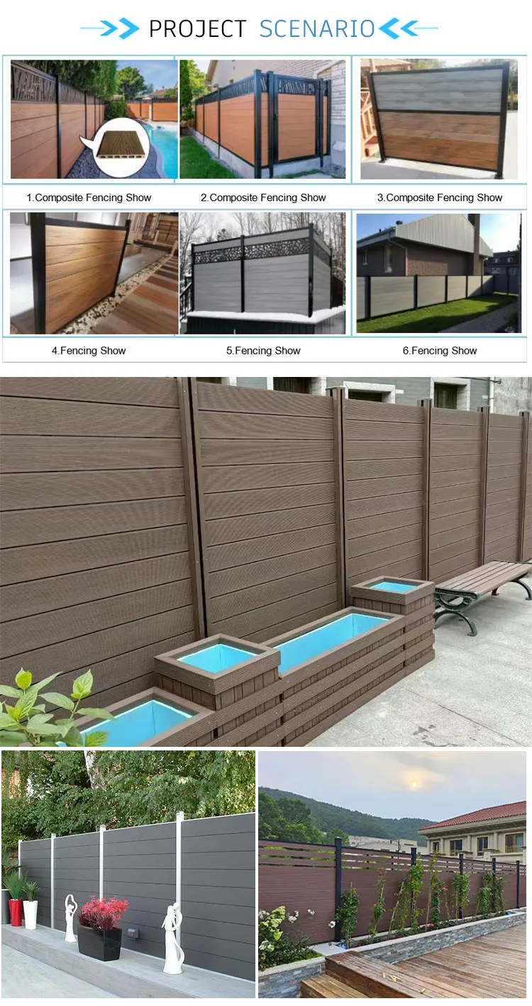 Fireproof Garden Fence Slat Wood Plastic Composite Lattice Slated Wpc ...