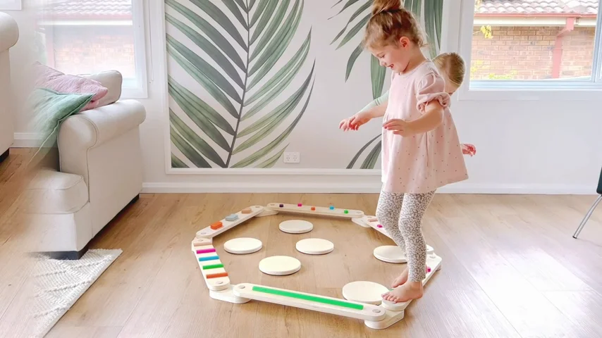 Exercise Children Balancing Stones Safety Outdoor Montessori Wooden ...