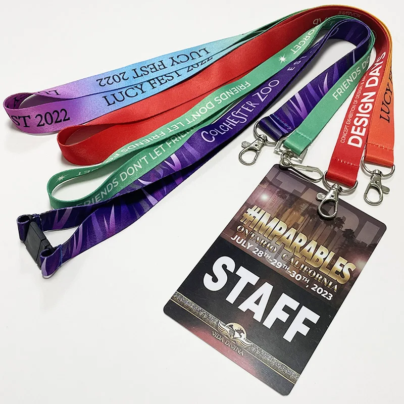 Custom Print Vip Laminated Name Badges Lanyards For Events Vip ...