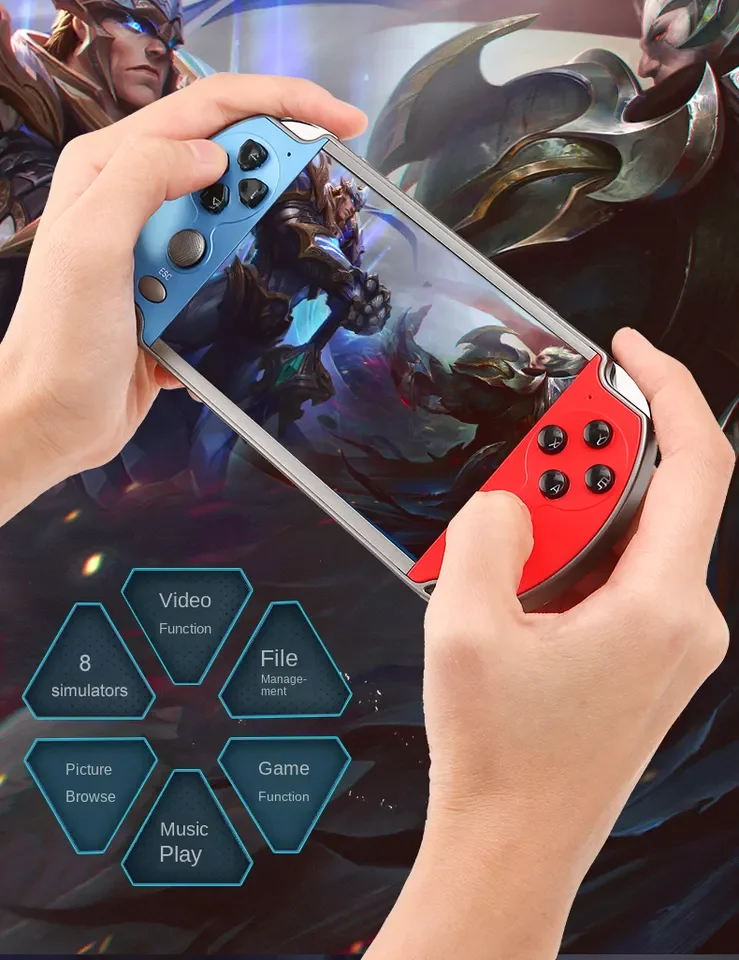New Portable X7 Game Console Mp5 Video Game 4.3 Inch Hd Large Screen 8g ...