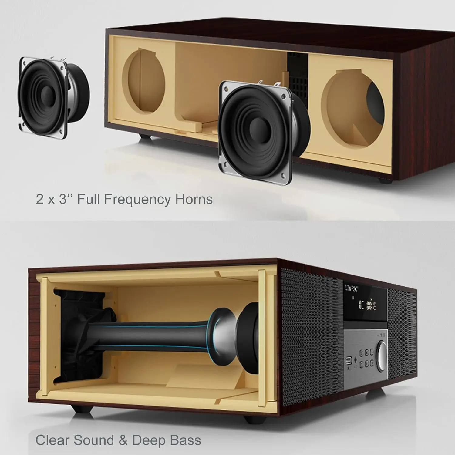 Micro Hi-Fi CD Player with FM Radio - Compact Hi-Fi System