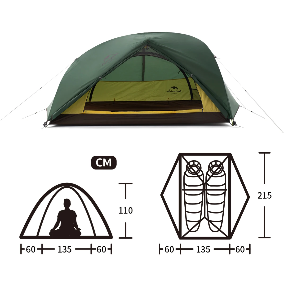 Naturehike Star River Tents - Ultralight 2 Person Camping Tents