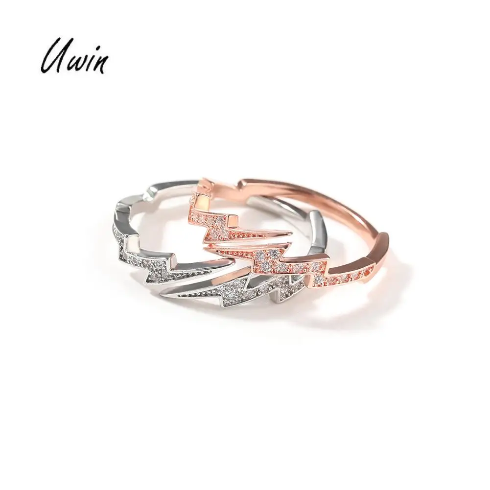 New Arrival Lightning Rings 18K Gold Plated Women Man Rings Fashion ...