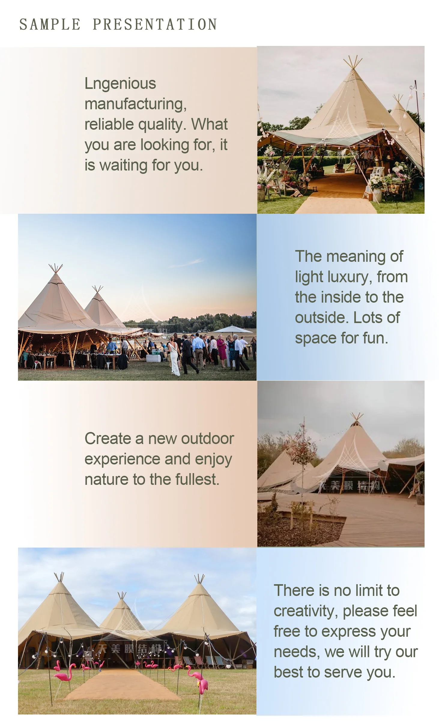 Outdoor Pyramid Tent Waterproof Camping Tipi Tent Teepee Other Tents ...