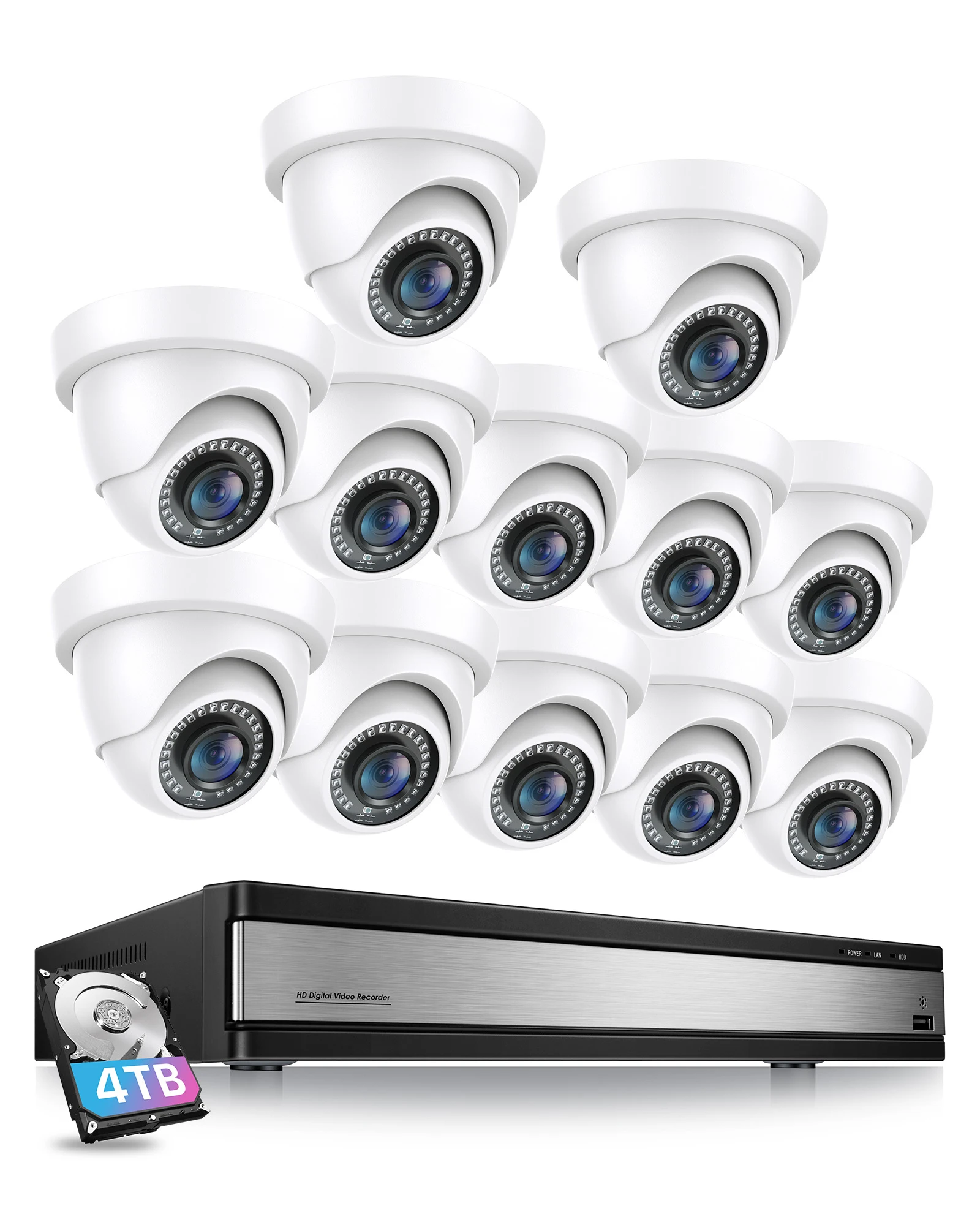 360 degree Nvr dvr cctv surveillance security camera system 32Ch 16ch ...