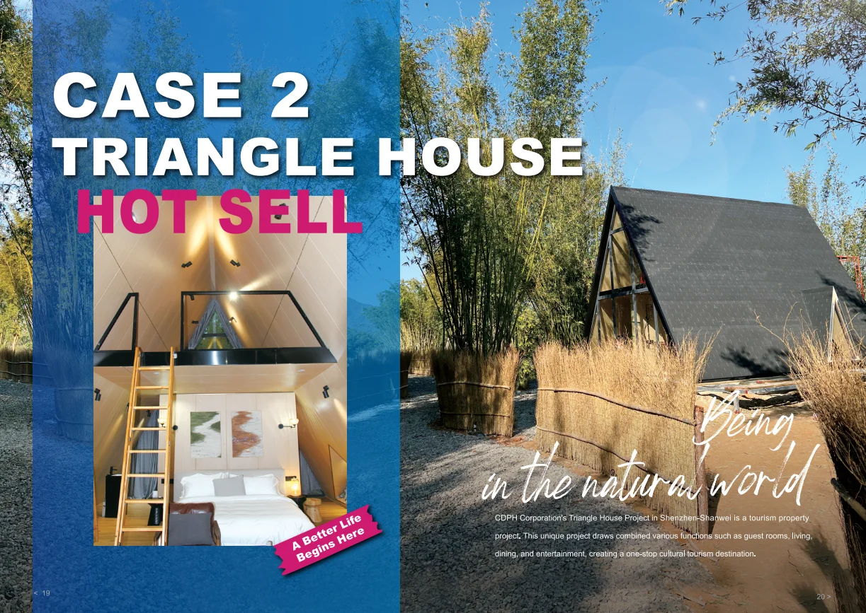 Magic House Luxury 2 Storey Triangle Prefab House for Hotel/villa