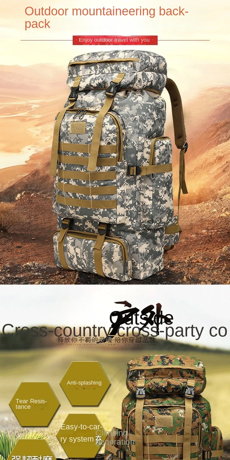 Camping Tactical Backpack Outdoor Travel Bag Tactical Hiking Backpack ...