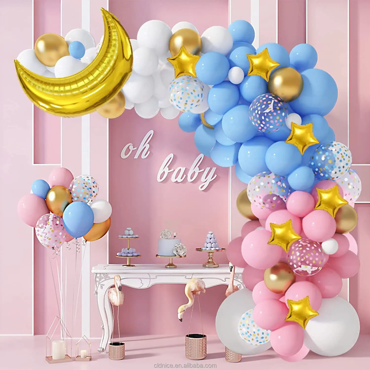 Nice Baby Shower Gender Reveal Theme Party Decoration Balloons Garland ...