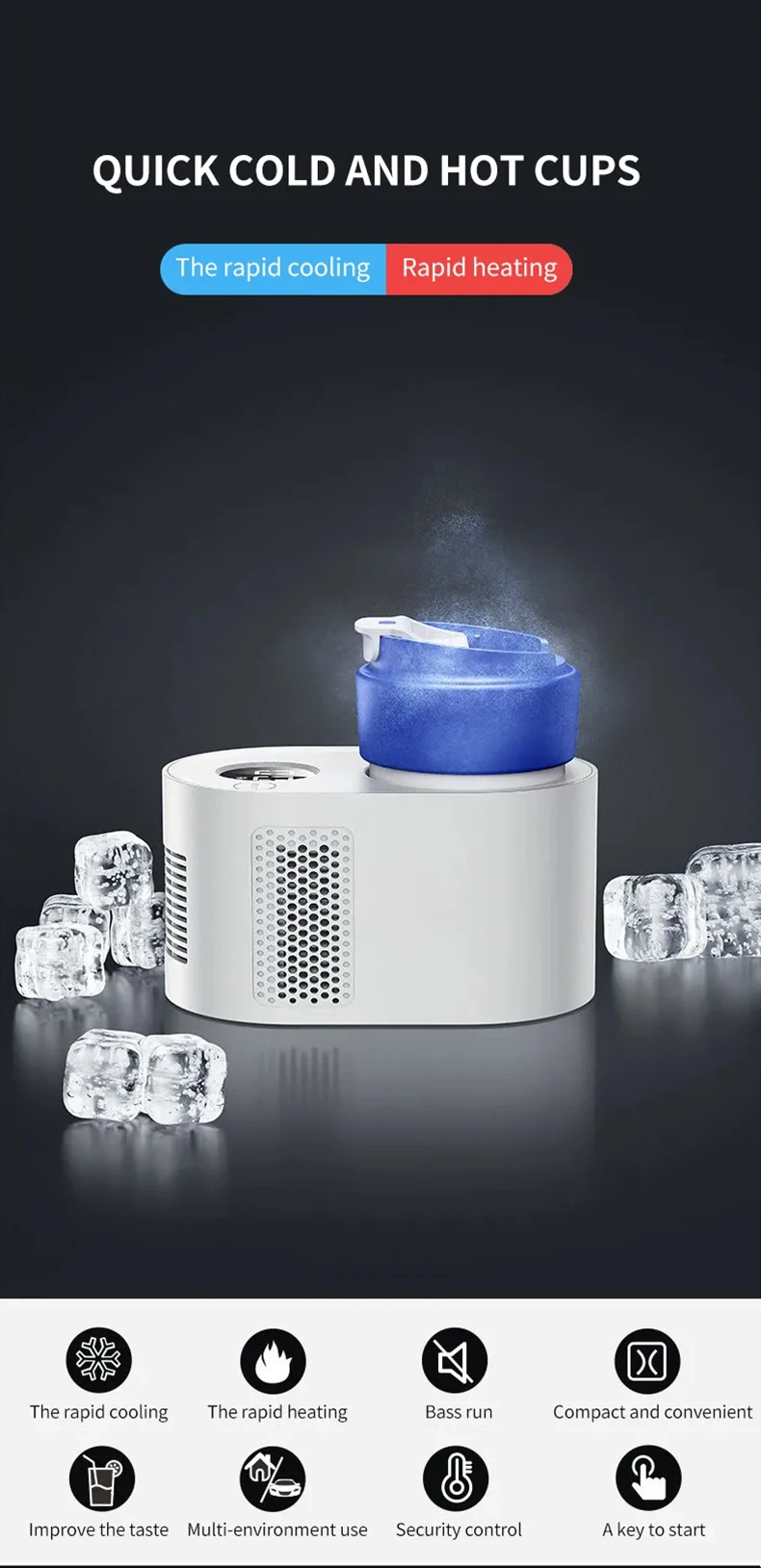 Quick Cooling Cup Hot and Cold Cup Office Dormitory Small Refrigerator ...