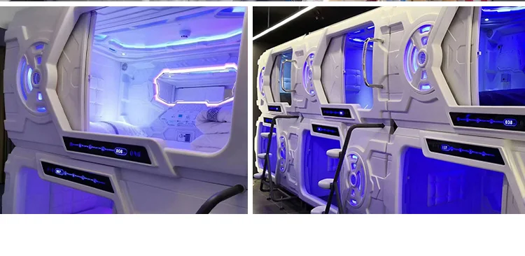 High Quality Soundproof Capsule Hotel Bunk Bed Capsule Bed Sleeping Pods