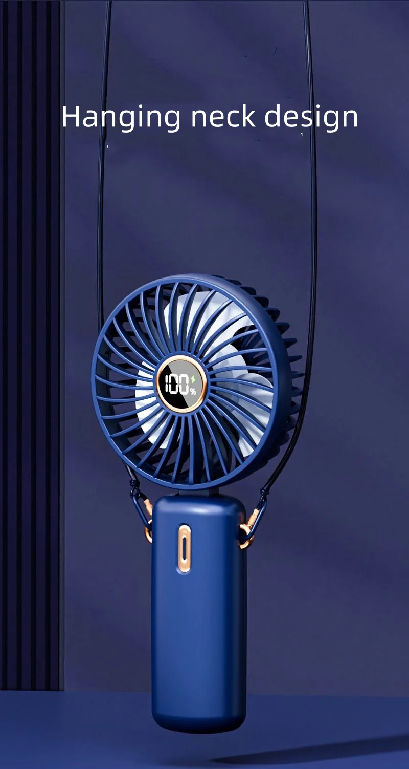Private Model New Usb Handheld Fan Digital Display Folding Desktop Gift ...
