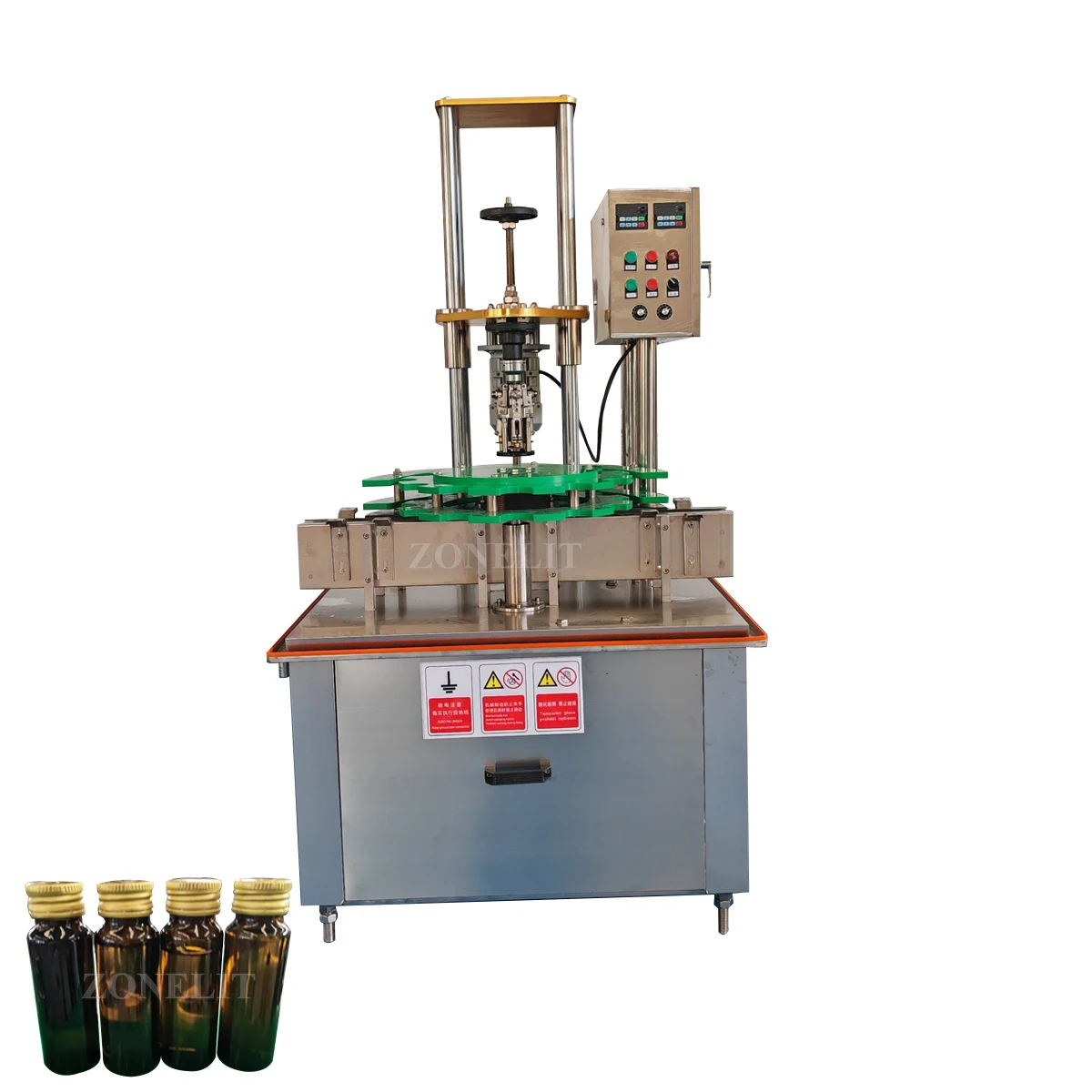 Automatic Glass Bottle Aluminum Cap Sealing Machine Bottle Twist off Ropp Capping Machine ...