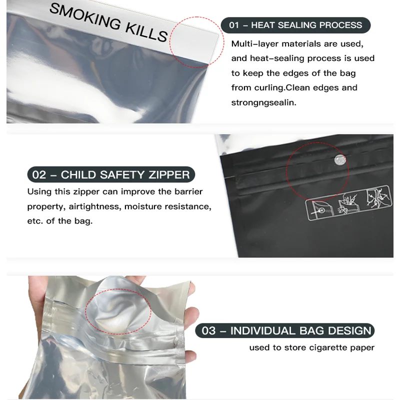 Alibaba.com: 50g Rolling Leaf Sachet Plastic Mylar Cigar Bag with ...