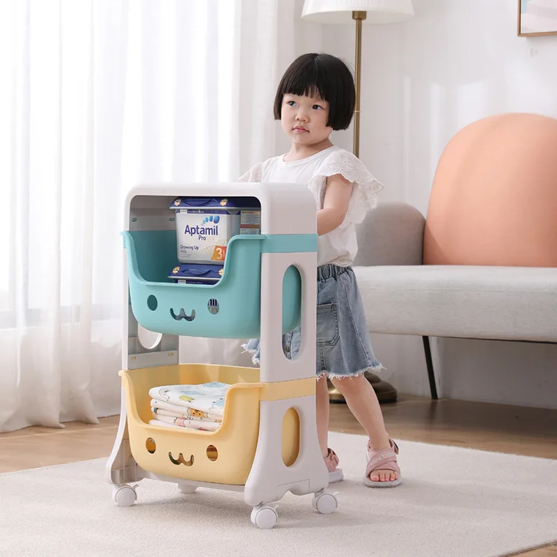 Large Capacity Foldable Plastic Storage Cabinet Toys Book Snack ...