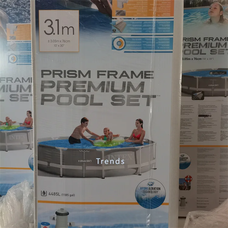 Intex 26724 15ft X 42in Premium Prism Metal Frame Pool Large Above ...