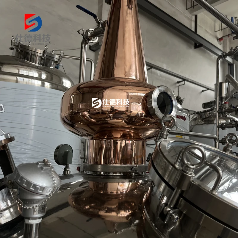 Alcohol Still 2000l Steam Jacket Kettle Distillation Bubble Plates ...