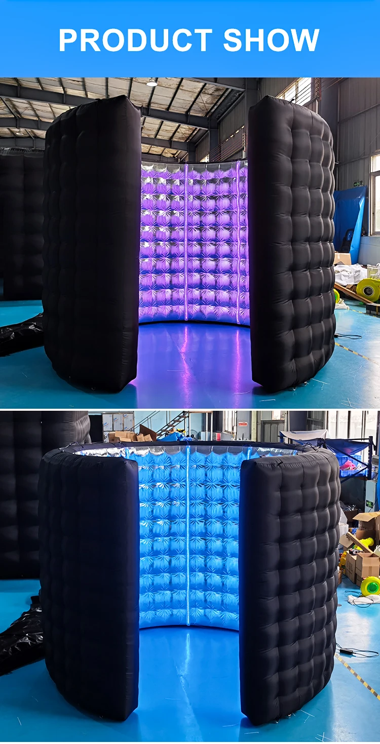 3m Diameter Round Inflatable Wall 360 Photo Booth Enclosure With Air Blower Photo Booth Backdrop ...
