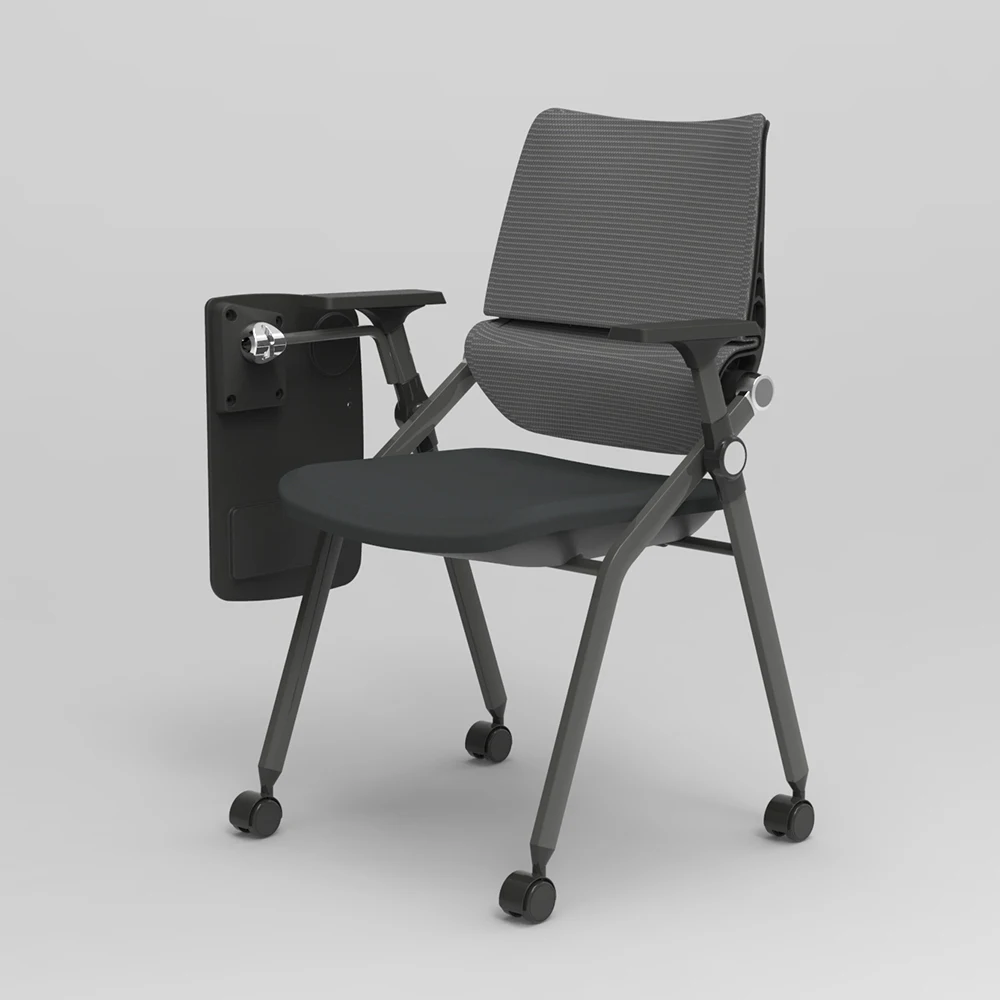 Stackable Mesh Chairs with Writing Tablet - Perfect for Meetings