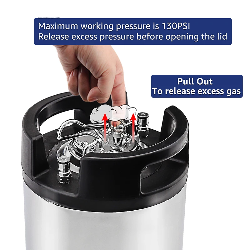 5 Gallon Cornelius Style Beer Keg - Full, New, and Sustainable