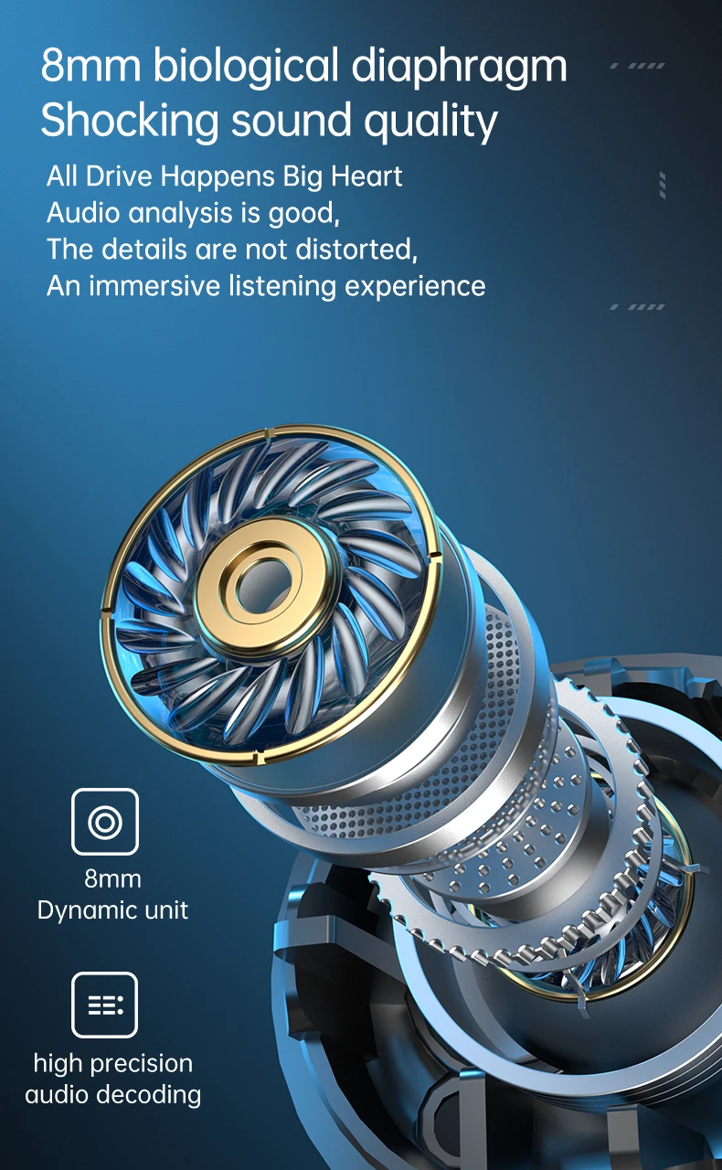 M45 TWS V5.3 True Wireless Stereo Gaming Earbuds - Low Latency