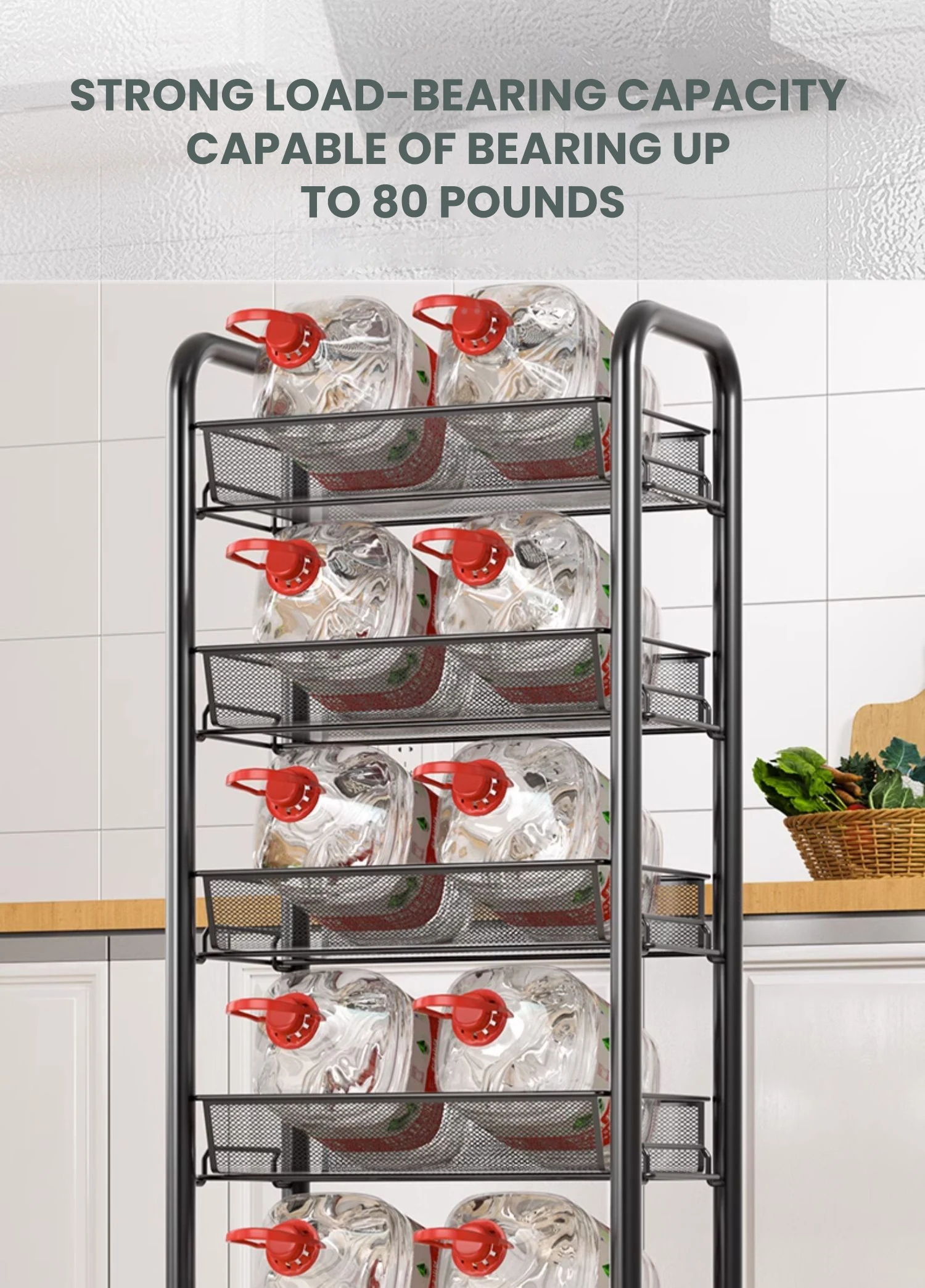 3-tier Rolling Utility Storage Rack Cart On Wheels,Trolley Craft Cart ...