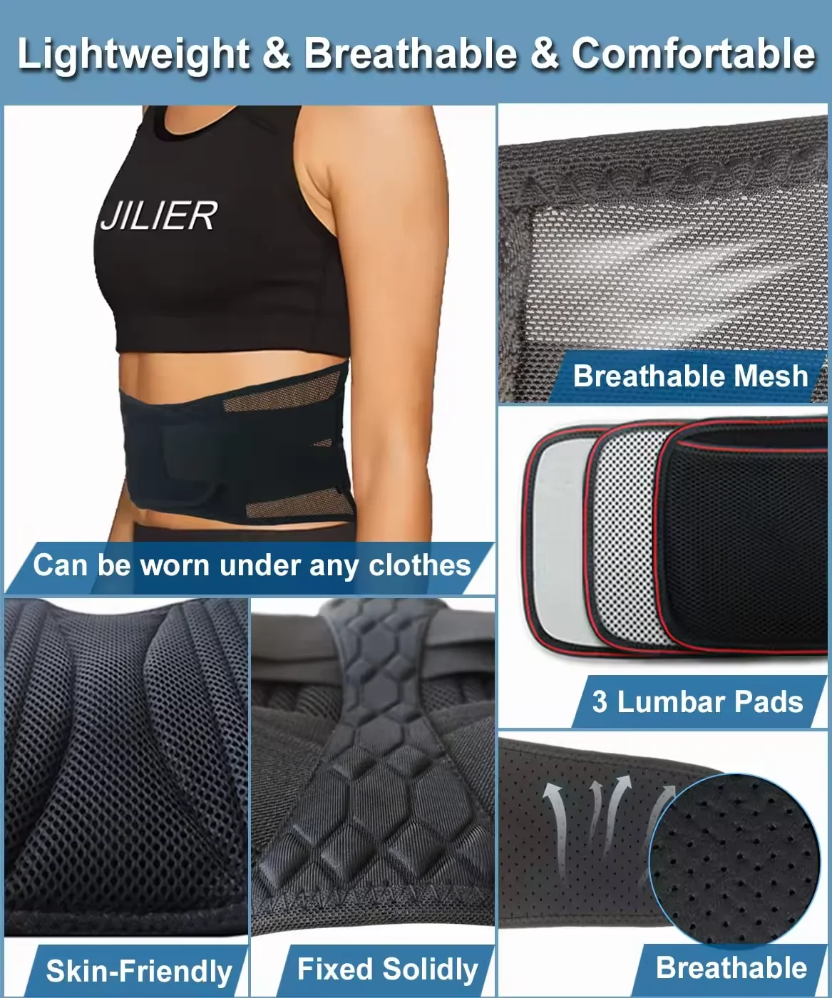 Back Brace Lower Back Pain Relief Breathable Herniated Disc Brace Back ...