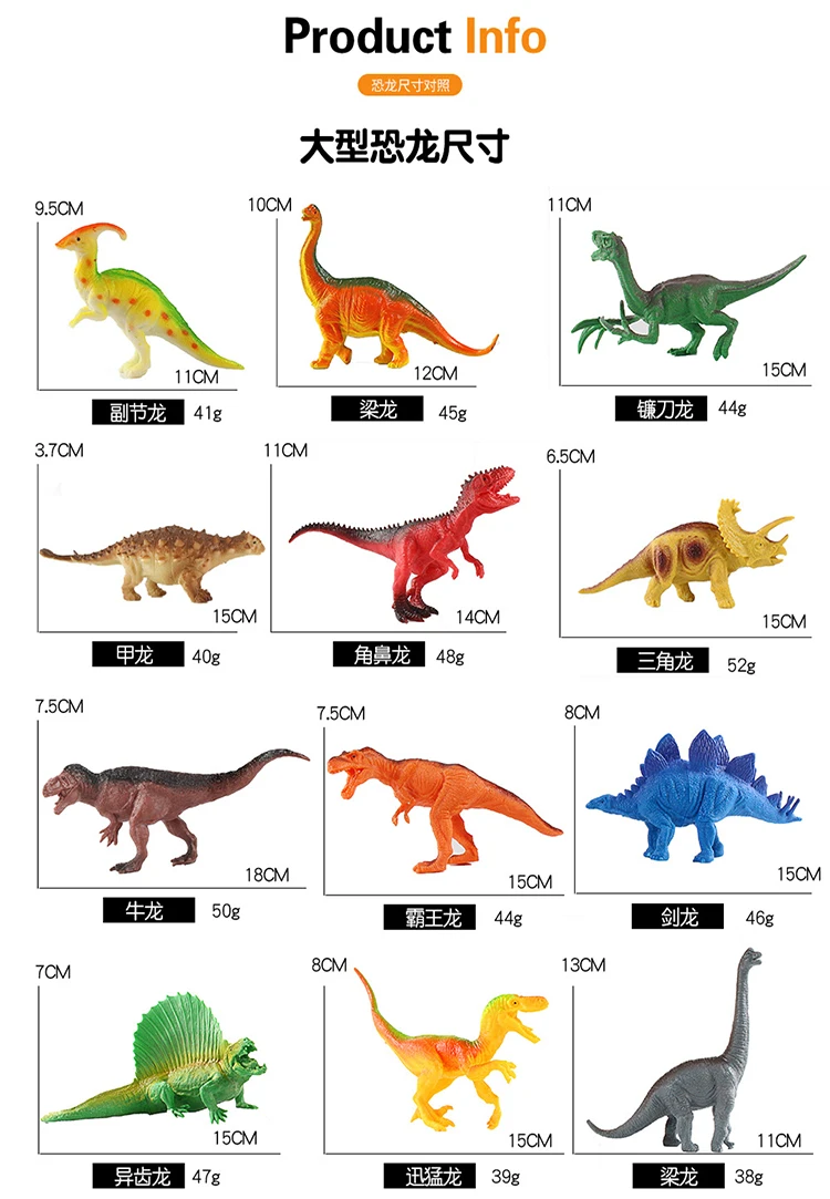 16 Styles Dinosaur Realistic Dinosaur Toys Figures With Play Mat ...