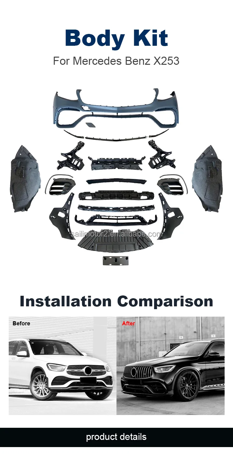 Front And Rear Bumper Modifications Body Kit Amg Surrounds For Mercedes ...