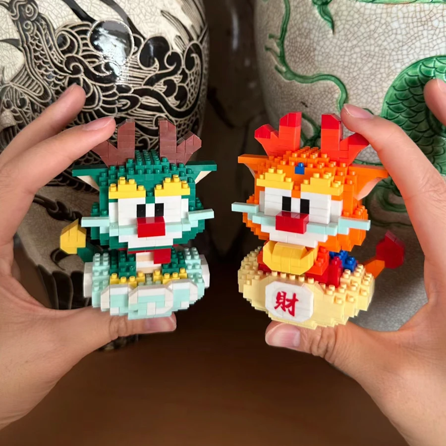 Kids Educational Mini Toys Building Blocks 3d Models Dragon Micro ...