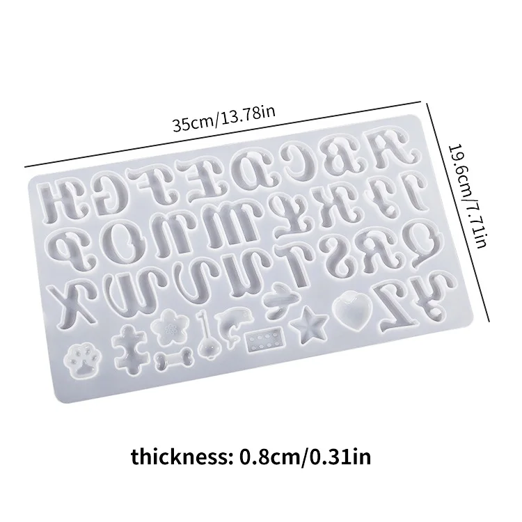 Alphabet Resin Molds Ocean Alphabet Silicone Mold For Resin Casting Diy ...