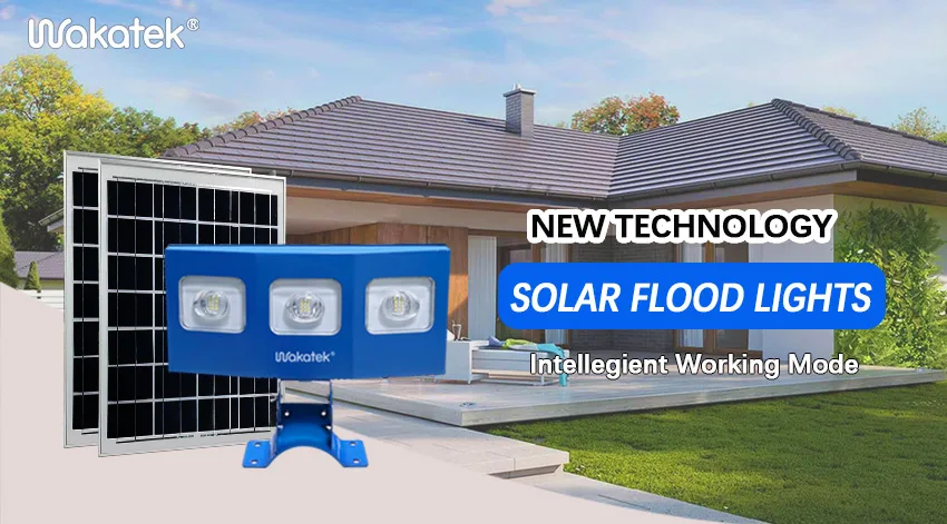 WAKATEK 300W Commercial Integrated Solar Flood Light 300W Poly Solar ...