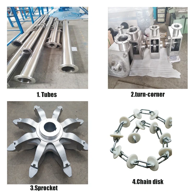 Stainless Steel 304 Tube Chain Conveyor For Grain/sugar/salt - Buy ...