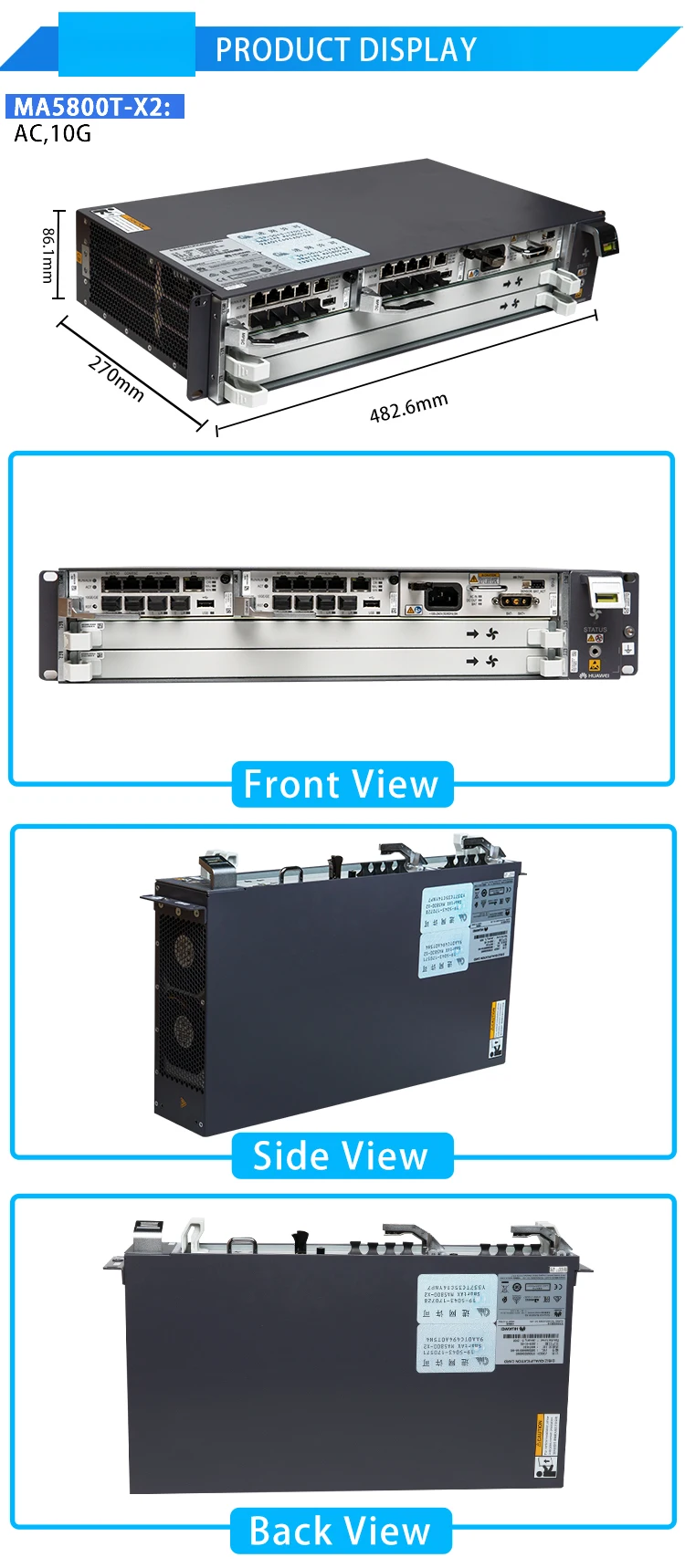 Gpon Olt Ma5800-x2 Series With 16 Ports And 2u Small Olt Mini Gpon Epon ...
